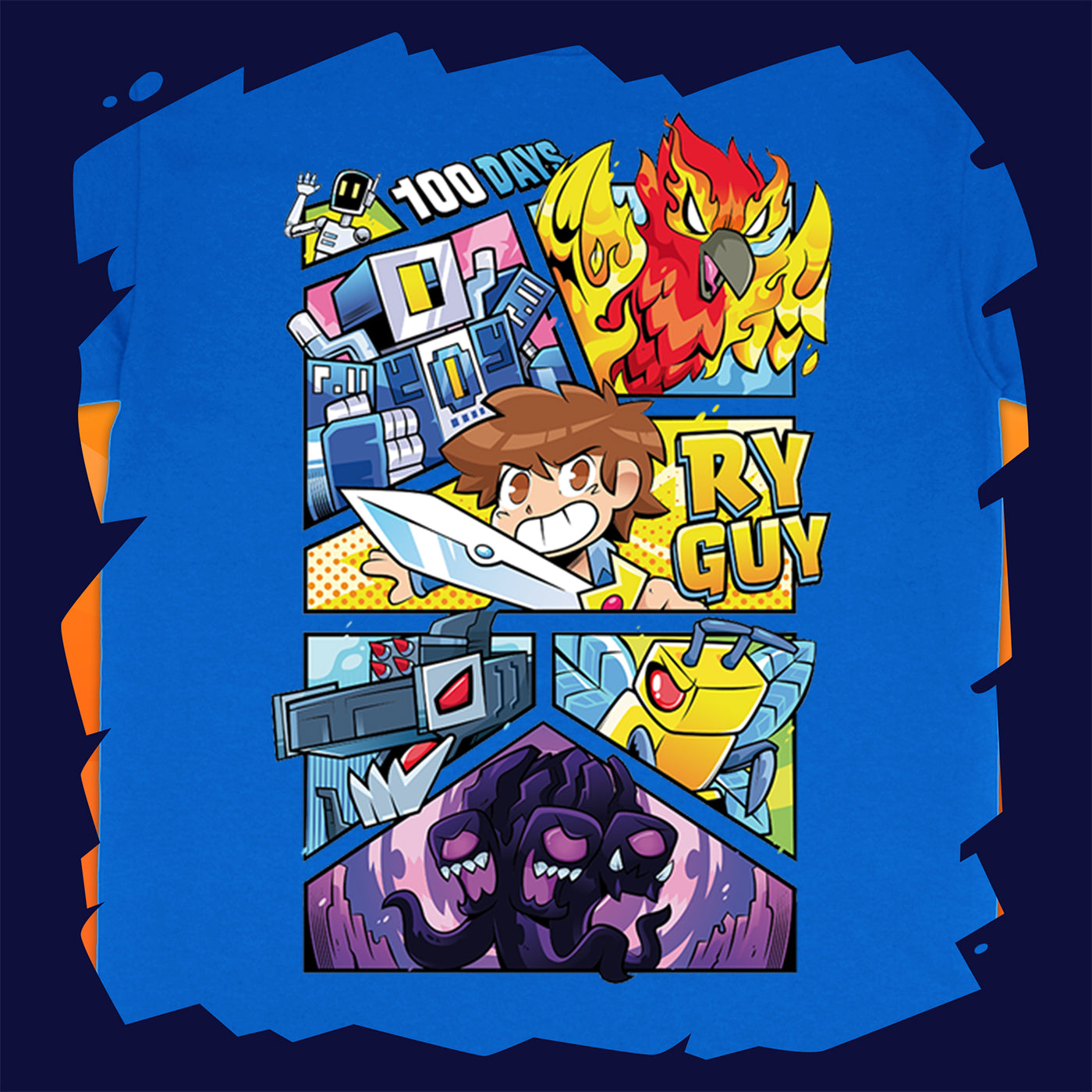 Ryguyrocky 100 Days Royal Tee – RyGuyRocky