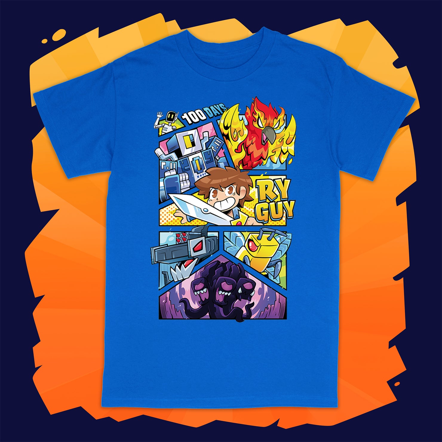 Ryguyrocky 100 Days Royal Tee – RyGuyRocky