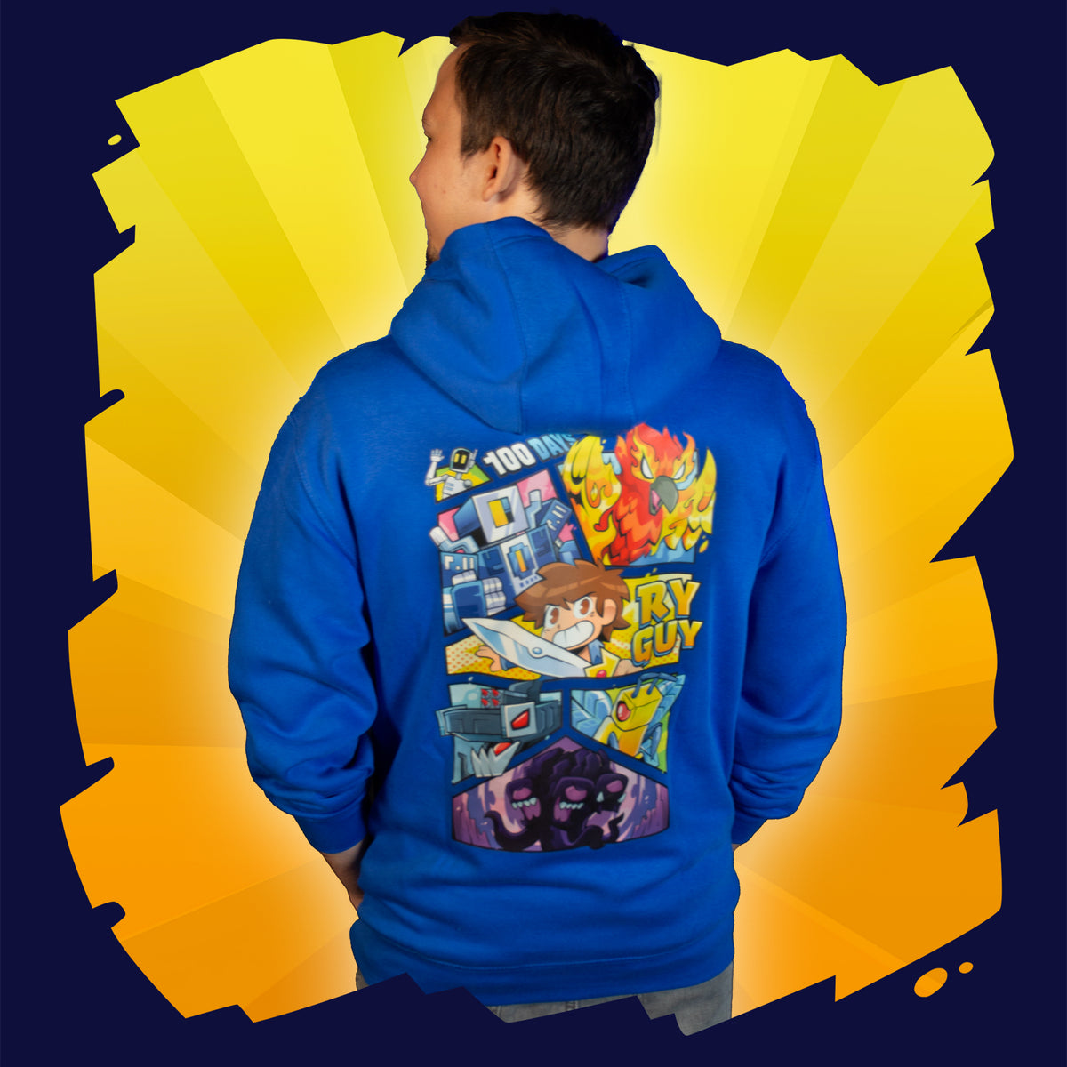 Ryguyrocky 100 Days Royal Hoodie – RyGuyRocky